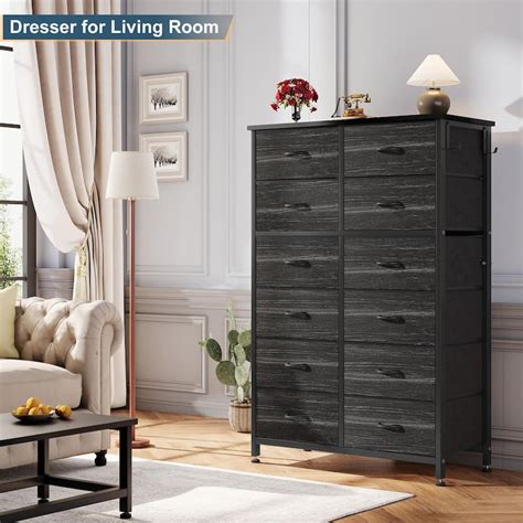 12 Drawer Dresser Tall Fabric Chests Of Drawers Closet For Bedroom