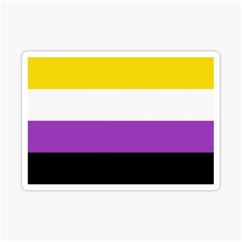Non Binary Flag Colors Sticker For Sale By LisetteDrie Redbubble