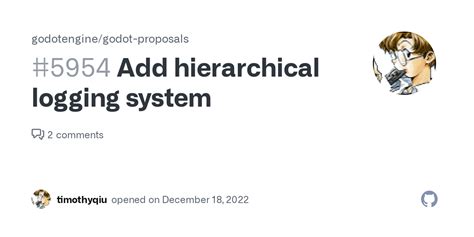 Add Hierarchical Logging System · Issue 5954 · Godotenginegodot
