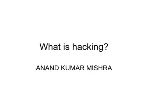 Hacking Question And Answer Ppt