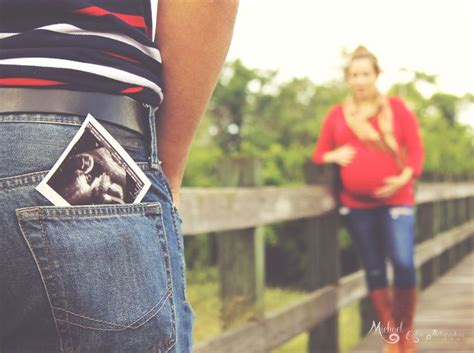 Daddy With The Ultrasound Maternity Pictures Outdoor Maternity
