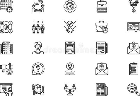 Recruitment Icons Collection Is A Vector Illustration With Editable Stroke Stock Vector