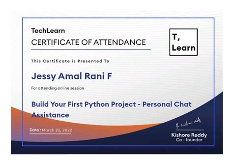 Jessy Amal Rani F On Linkedin Techlearn Pythonprogramming