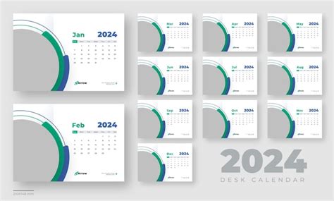 Шаблон планировщика настольного календаря на 2024 год шаблон ежемесячного планировщика