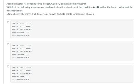 Assume Register R1 Contains Some Integer A And R2