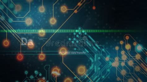 System Initiating Circuit Nodes Pulsing While Progress Bar Filling During Data Recovery Stock