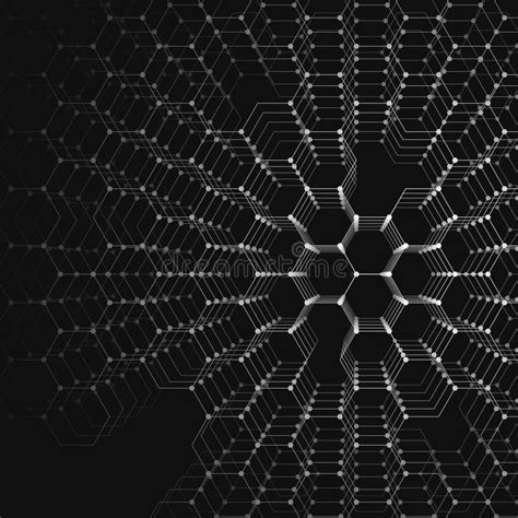 Abstract Background Of Hexagonal Shapes Vector Illustration Stock
