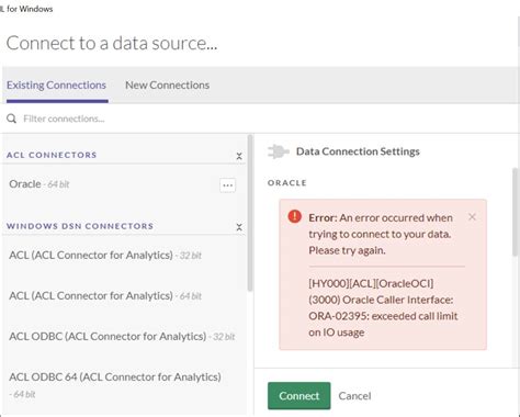 Hy000 Acl Oracleoci 3000 Oracle Caller Interface Ora 02395