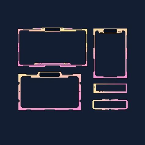Premium Vector Streaming Frame Panel Overlays 01