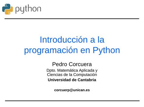 pdf programación en python unican es s2 pdf · python 4 limitaciones