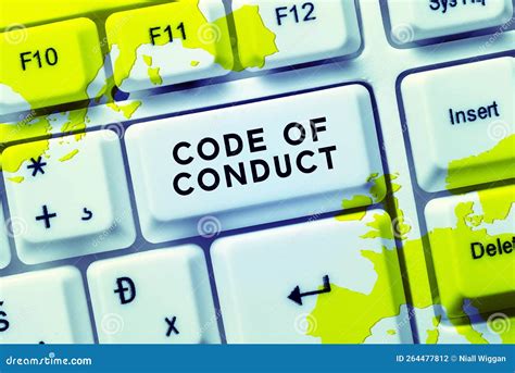 Writing Displaying Text Code Of Conduct Business Approach Ethics Rules Moral Codes Ethical