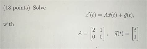 Solved 18 Points Solve X T Ax T G T With Chegg Com