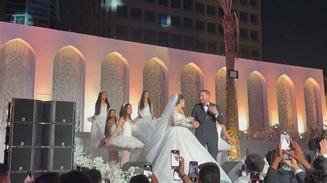 صور حفل زفاف رنا رئيس وزوجها يسرى علي من هو مصمم فستانها