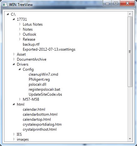 Codes Directory C WPF TreeView File Explorer