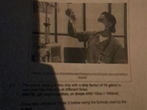 The Nurse Uses A Metre Drip With A Drip StudyX