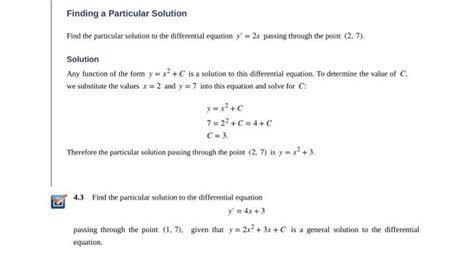 solved finding a particular solution find the particular