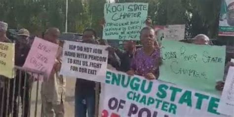 Retired Police Officers Storm National Assembly To Protest Unpaid