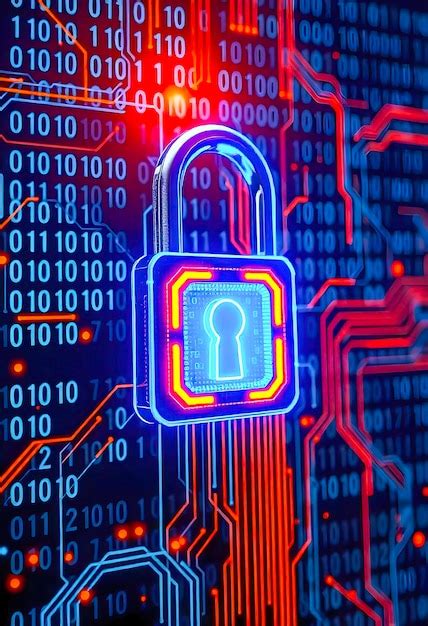 Digital Padlock Representing Cybersecurity And Data Protection