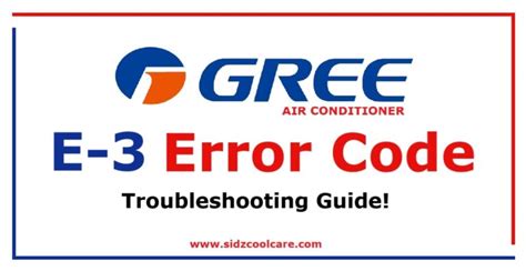 How To Fix E1 Error Code In Gree Inverter AC U Match Series Sidz Cool Care
