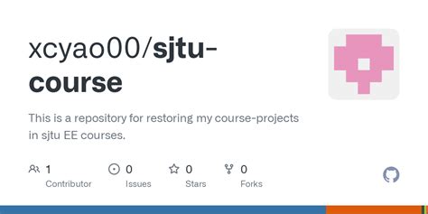 Github Xcyao Sjtu Course This Is A Repository For Restoring My Course Projects In Sjtu Ee