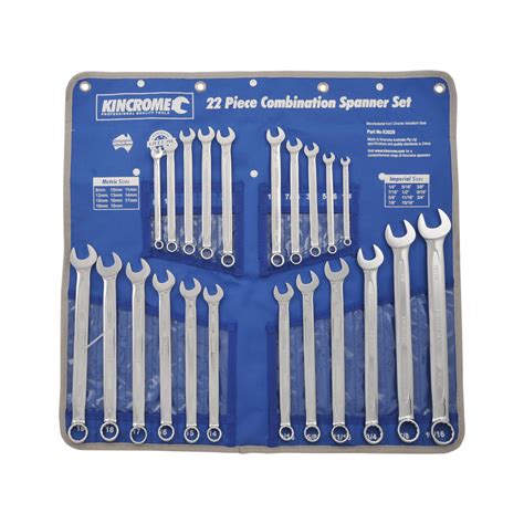 Combination Spanner Set 22 Piece Metric Imperial Kincrome Tools Kincrome