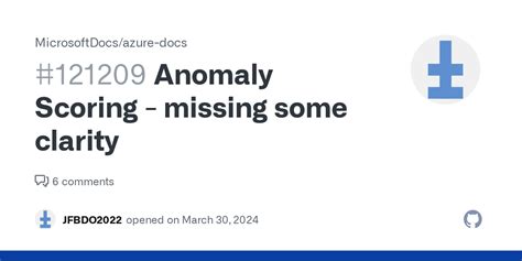 Anomaly Scoring Missing Some Clarity · Issue 121209 · Microsoftdocs