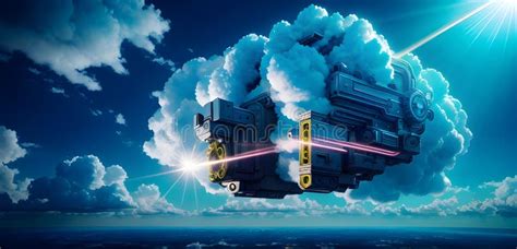 Illustration Concept Of Cloud Computing Service Future Data Storage