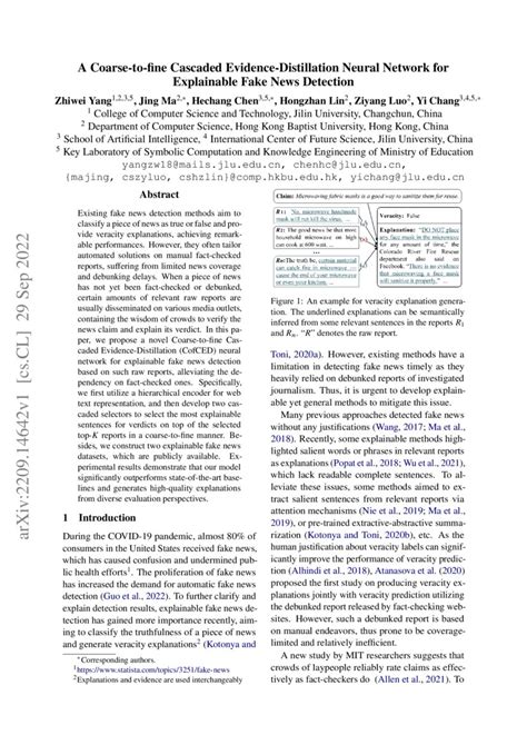 A Coarse To Fine Cascaded Evidence Distillation Neural Network For Explainable Fake News