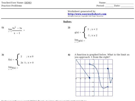 Math Worksheets Piecewise Functions Answers