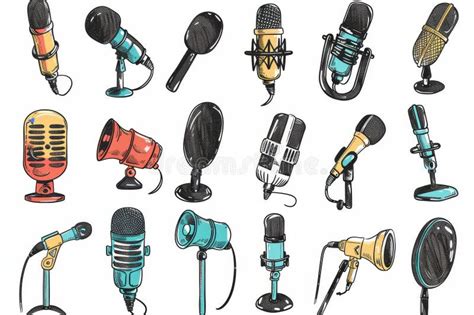 Microphone Icon Mic Symbol Karaoke Equipment Broadcasting Emblem