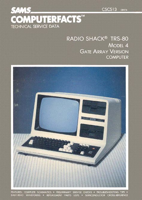 Radio Shack Trs 80 Model 4 Gate Array Version 1986 Sm Service Manual Download Schematics