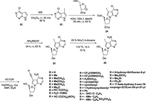 Scheme 4 Synthesis Of 7 Substituted 7 Deaza 2 0 Deoxyadenosine Analogs Download Scientific