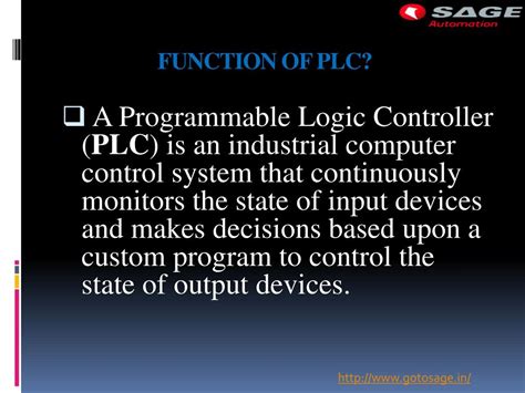 Ppt Plc Programming Classes Plc Automation Training In Thane Mumbai Sage Automation Powerpoint