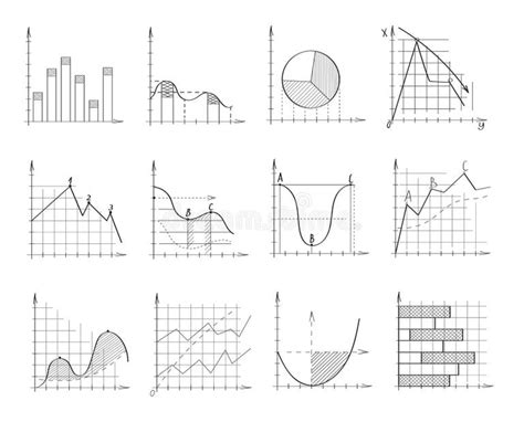 Chart Graph Vector In Doodle Style Approximation Statistics
