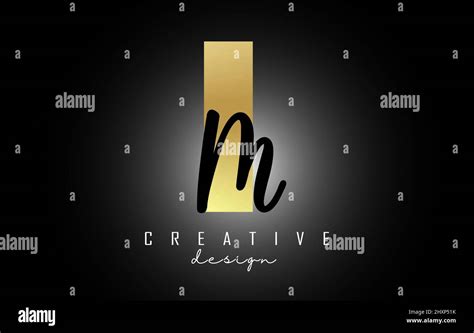 Golden Letters Im Logo With A Minimalist Design Letters I And M With