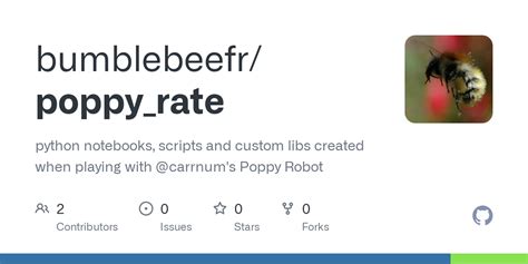 Github Bumblebeefr Poppy Rate Python Notebooks Scripts And Custom Libs Created When Playing