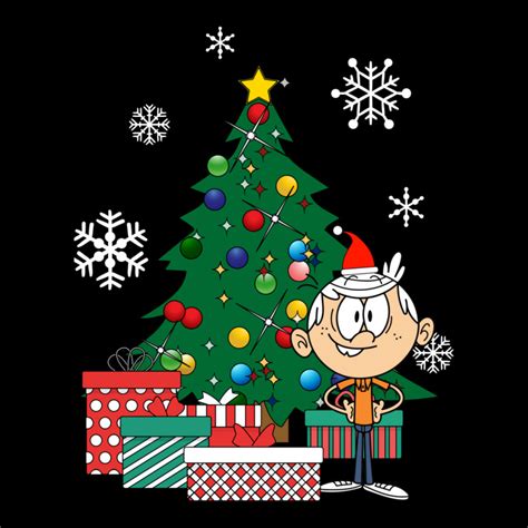Custom Lincoln Loud House Around The Christmas Tree Men S Long Sleeve Pajama Set By