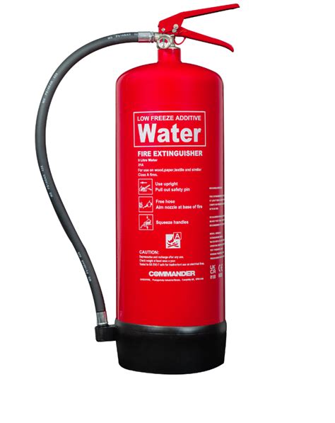 Commander 9ltr Water Pre Filled Low Freeze Additive Fire Extinguisher