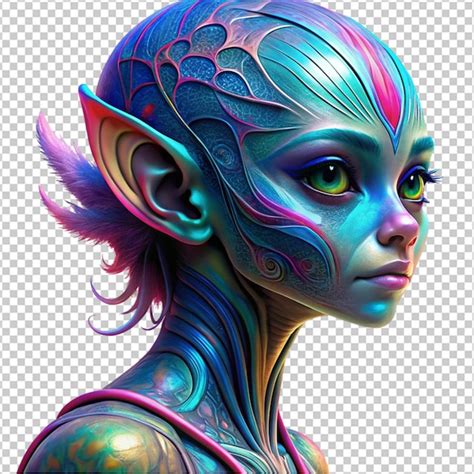 A Beautiful Alien Girl Premium Ai Generated Psd