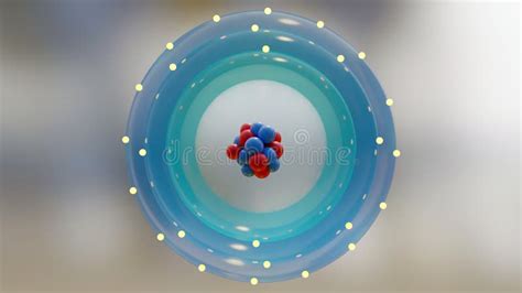 Atom Anatomy Atomic Model Or Structure Electrons Orbiting The Nucleus Particles Single Atom