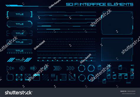 Set Sci Fi Modern User Interface Stock Vector Royalty Free 1584333643 Shutterstock
