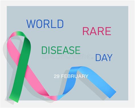 World Rare Disease Day Poster Photorealistic Pink Blue Green Colours