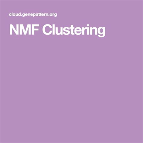 Nmf Clustering Gene Expression Positive Numbers Dimensionality Reduction