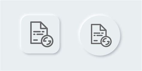 File Transfer Line Icon In Neomorphic Design Style Data Signs Vector