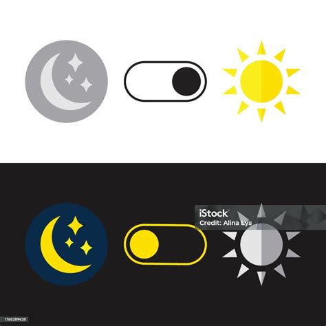스위치 아이콘 벡터 그림입니다 고립된 배경의 주간 모드 야간 모드 끄기 표시 개념 밝은 빛에 대한 스톡 벡터 아트 및 기타 이미지 밝은 빛 아이콘 그래픽 사용자