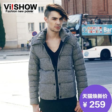 Viishow棉服 男 欧美风潮男棉衣男士连帽棉服休闲保暖男棉衣viishow旗舰店