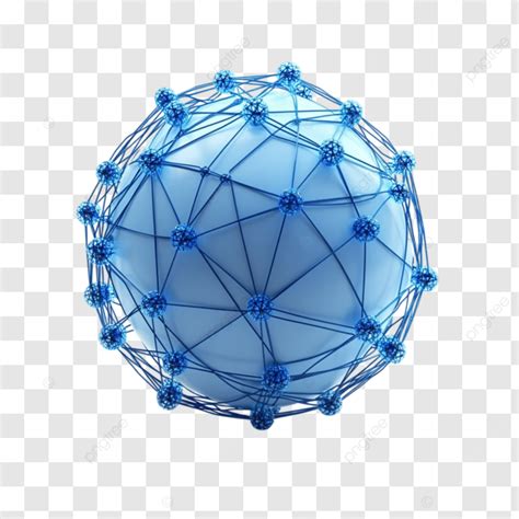 Abstract 3d Blue Globe Showcasing Interconnected Network Nodes And Data Systems 3d Blue Globe