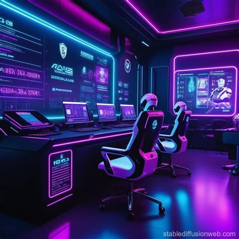 Classroom Of Future Robot Assistants And Interactive Holograms In 2050