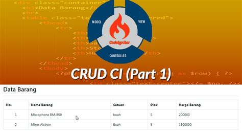 Membuat Aplikasi Database Crud Dengan Codeigniter Part 1 Youtube