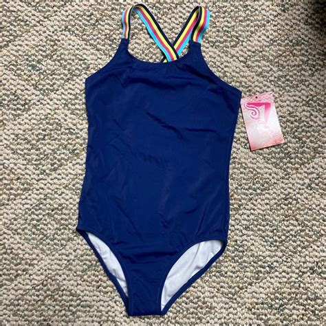 Kanu Surf Swim Nwt Kanu Surf Girls Navy Blue Maggie Swimsuit Poshmark